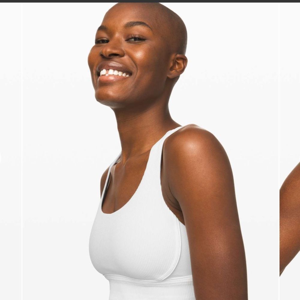 Lululemon Energy Bra *Long Line Texture White - Gem